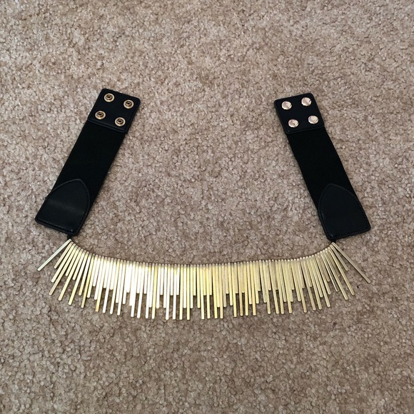 bebe | Accessories | Bebe Gold Metal Fringe Stretch Belt Small | Poshmark